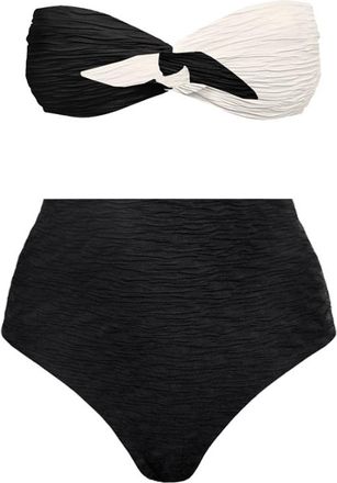 Anekdot Damen vegan Bikini Set High Taijitu Schwarz