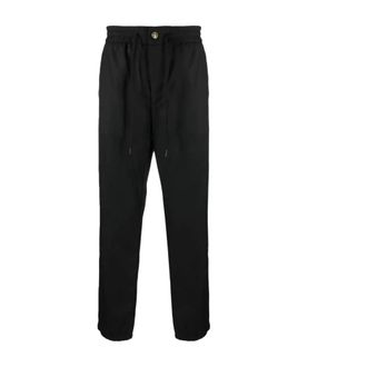 Versace Jeans Couture Schwarze L&auml;ssige Hosen Polyester Viskose - - Trousers - Herren - Schwarzk - M