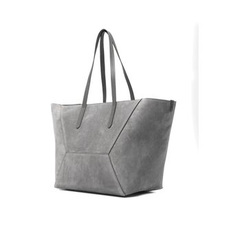 Brunello Cucinelli Panelled Calf Suede Tote Bag - Gray