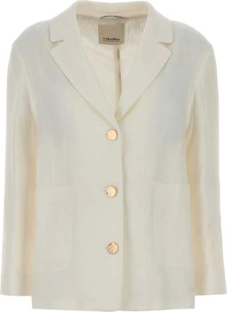 Max Mara Femme, Vestes, Blanc, Taille: 38 FR Smmcarlotta Blazer