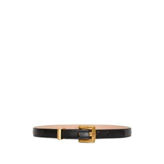 Balmain Femme, Accessoires, Noir, Taille: 80 CM Anthem Calfskin Belt 2 cm