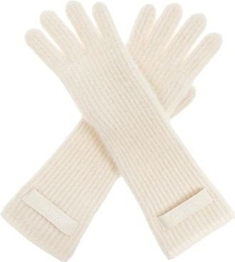 Jacquemus Gros Grain Gloves - unisex - Accessoires - Beige - Taille: ONE Size