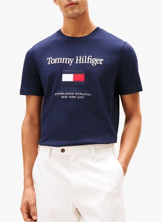 Tommy Hilfiger T-shirt manches courtes avec logo brod&eacute;