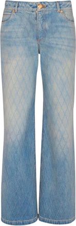 Balmain Jean &agrave; surpiq&ucirc;res diamant - Femme - Jeans - Bleu - Taille: 34 FR