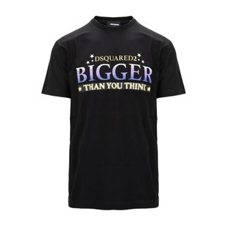 Dsquared2 Herren Slip-On T-Shirt mit Druck - - Tops - Herren - Schwarzk - S