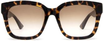 Gucci Brille mit eckigem Gestell - Braun