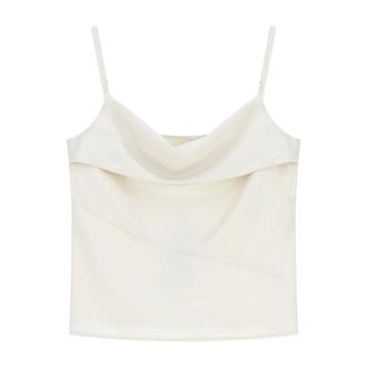 Imperial Femme, Tops, Gris, Taille: 42 FR Canottiera risvolto