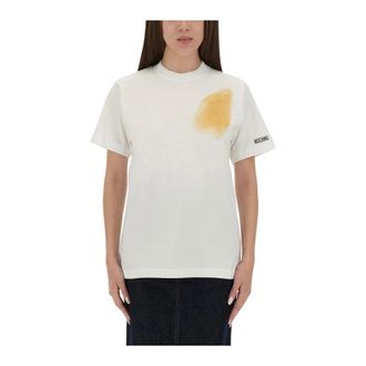 Moschino Too Much Irony Grafik T-Shirt - - Tops - Damen - Wei&szlig; - XS
