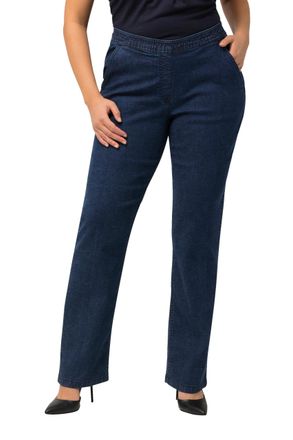 Ulla Popken Damen Mandy Jeans, Dark Blue Denim, 50W / 32L EU