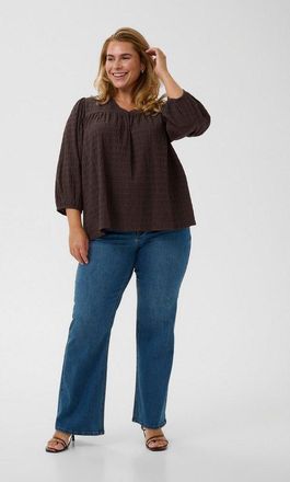 Kaffe Curve Langarmbluse Bluse langarm KCmaisie Gro&szlig;e Gr&ouml;&szlig;en