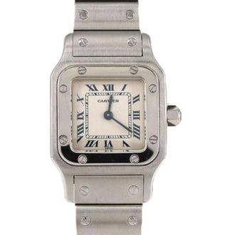 Cartier Pre-owned Santos Galbee Stainless Steel Quartz - Femme - Pre-owned - Gris - Taille: ONE Size