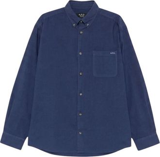 A.P.C. A.p.c., Homme, Chemises, Bleu, Taille: M Chemise Mateo Logo