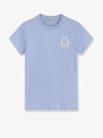 Moncler Cotton T-shirt with flocked logo on the front - MONCLER - gender_Woman