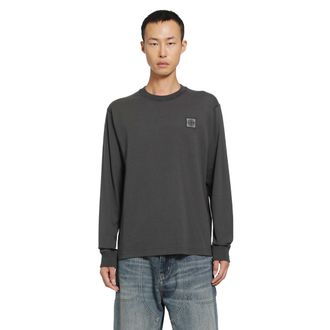 Stone Island 2100025 Cotton Jersey Fissato Effect LS T-Shirt