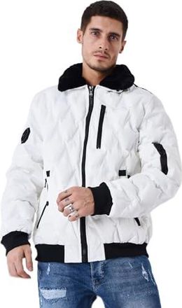 Project X Paris Veste matelassée col aviateur fourrure Blanc L