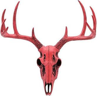 Generic Minimalistischer, K&uuml;Nstlicher Hirschsch&auml;Del, Wandhalterung aus Kunstharz mit Geweih, K&uuml;Nstliche Hirschkopf pr&auml;Paration im Nordischen Stil, Wanddekorat