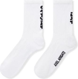 Axel Arigato unisex, Sous-vêtements, Blanc, Taille: S Floral Jacquard Socks