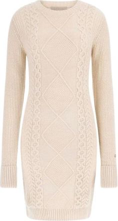 Guess Femme, Robes, Beige, Taille: 40 FR Serena Ls Cn Dress Swtr