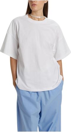 PDR Phisique Du Role Femme, Tops, Blanc, Taille: 36 FR T-shirt avec collier de perles baroques