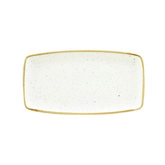 Churchill Stonecast -Oblong Plate Platte- 29,5x15cm, Farbe w&auml;hlbar (Barley White)