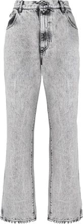 Missoni Femme, Jeans, Gris, Taille: 36 FR Pantalon en denim d&eacute;lav&eacute; mi-hauteur &agrave; cinq poches