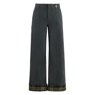Burberry Femme, Pantalons, Gris, Taille: 34 FR Cotton Blend Pantalons
