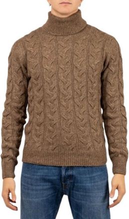 Gran Sasso Col roul&eacute; - Homme - Pulls - Brun - Taille: M