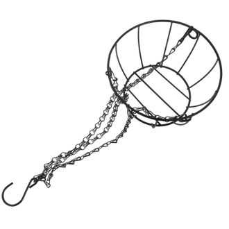 Lurrose H&auml;ngepflanzkorb aus Eisen mit Kette Runder Drahtkorb f&uuml;r Blument&ouml;pfe f&uuml;r Balkon Garten und Innenr&auml;ume Robust und Langlebig