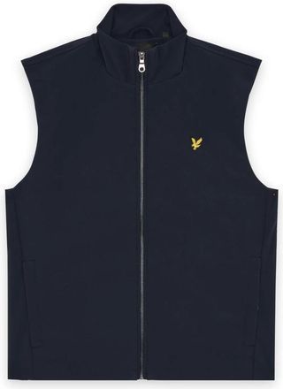 Lyle & Scott Homme, Vestes, Bleu, Taille: 2XL Mesh Back Softshell Funnel Neck Gilet