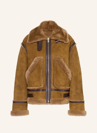 BA&SH Ba&Sh Lederjacke Duli braun