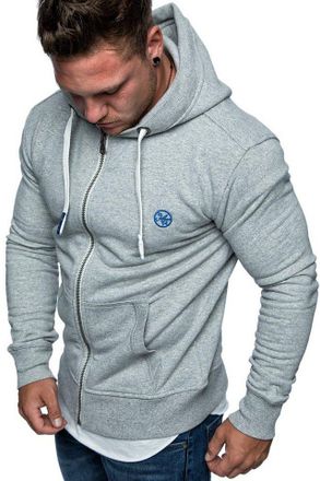 Amaci & Sons Kapuzenpullover TALLAHASSEE Herren Zipper Hoodie Herren Basic Kontrast Sweatjacke Pullover Hoodie Sweatshirt