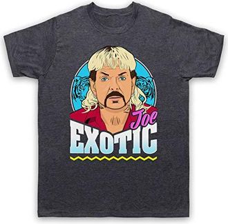 My Icon Art and Clothing Tiger King Joe Exotic T-Shirt des Hommes, Ardoise Classique, Large