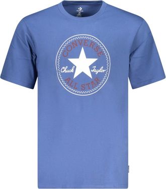 Converse T-shirt Patch Chuck - Homme - Tops - Bleu - Taille: 2XL