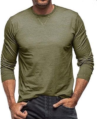 Generic T-shirt fonctionnel &agrave; manches longues pour homme - Respirant - Stretch - L&eacute;ger - Pour le sport, le fitness, la course, le s&eacute;chage rapide - Respirant -