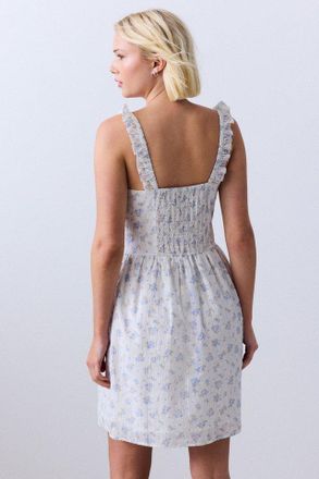 Next Minikleid Mini-Sommerkleid mit R&uuml;schenkanten (1-tlg)