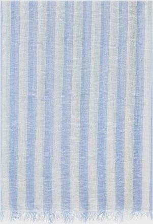 Gerard Darel Etole ray&eacute;e en coton et lin - DOMINIQUE - Bleu ciel