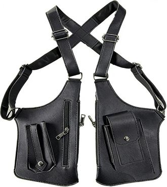Generico Herren-Tasche, verstellbar, Diebstahlschutz, mehrere Taschen mit verstellbarem Riemen, doppelte Schultergurte | f&uuml;r pers&ouml;nliche Gegenst&auml;nde, Schl&uuml;ssel