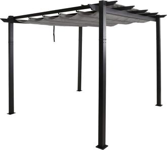 Mendler Mendler - Pergola en aluminium HWC-N93, pavillon de jardin Pavillon de jardin, structure stable de 8