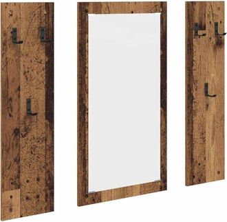 vidaXL Wandmontierter Kleiderständer Altholz 96 x 1.5 x 90 cm Vidaxl