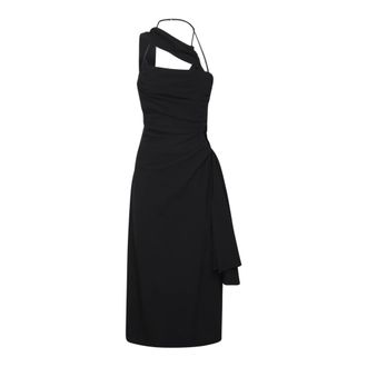 Jacquemus Femme, Robes, Noir, Taille: 38 FR Robe Noire Drap&eacute;e avec D&eacute;tails D&eacute;coup&eacute;s
