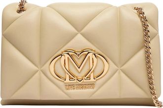 Love Moschino Femme, Sacs, Beige, Taille: ONE Size Quilted Shoulder Bag