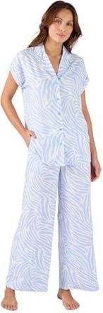 Damart Pyjama en Pure Viscose Femme Bleu Imprimé Taille 42-44 (M)