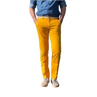 Mason's Slim Fit Baumwoll-Stretch Chino Hose - - Trousers - Herren - Gelb - L