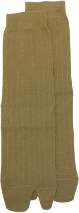 Maison Margiela Femme, Sous-v&ecirc;tements, Vert, Taille: S Bootleg Kaki Sock