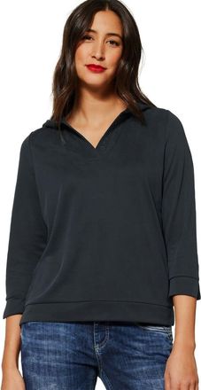 Street One Damen A318897 Kapuzenshirt 3/4 Arm, Black, 36