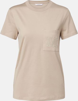 Max Mara Besticktes T-Shirt aus Baumwolle
