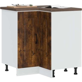 vidaXL K&uuml;chen-Eckunterschrank Kalmar R&auml;uchereiche Holzwerkstoff Vidaxl
