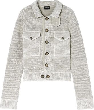 Giorgio Armani Femme, Pulls, Beige, Taille: 36 FR Blouson en Tricot