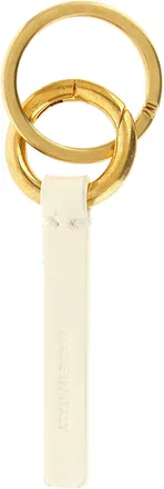 Jil Sander Logo-Stamped Calf Leather Key Case - Eggshell