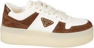 Prada Low-Top Sneaker - Brown Sneakers With Classic Silhouette - Gr. 37,5 (EU) - in Beige - für Damen